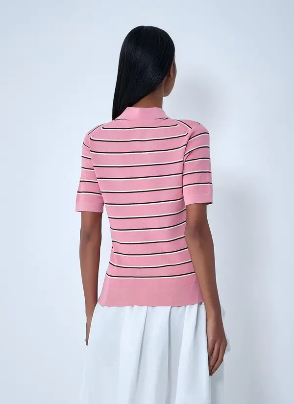 Miu Miu Striped Polo Shirt