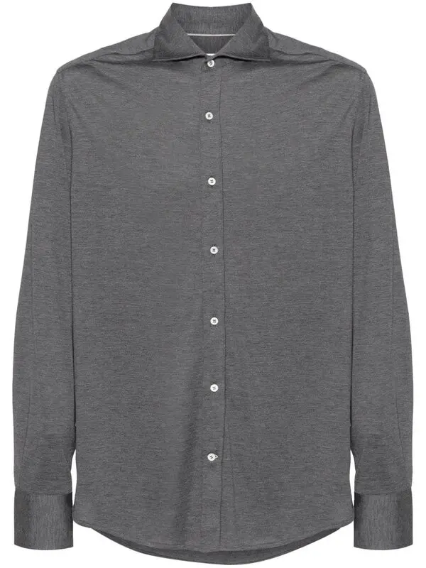 Brunello Cucinelli Silk And Cotton Blend Shirt - Multicolor