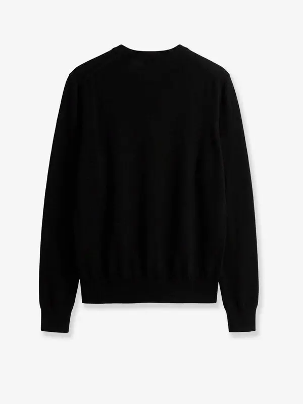 TOTEME Fine Crew Knit Wool And Silk Blend Sweater - Black