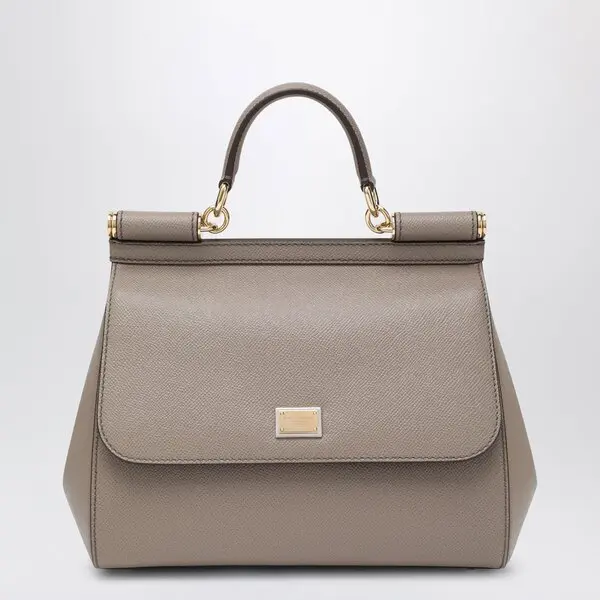 Dolce & Gabbana Large Mud Colour Sicily Hand Bag - Brown