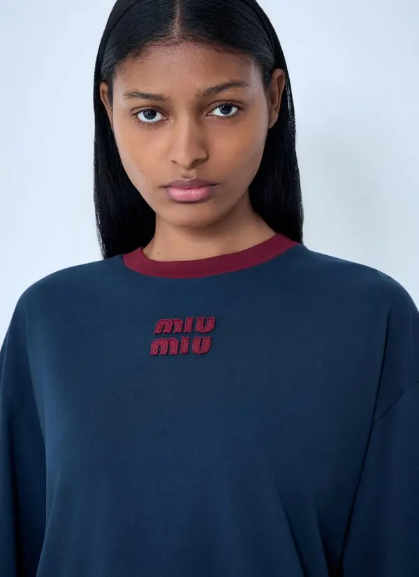 Miu Miu Cotton Jersey Sweatshirt