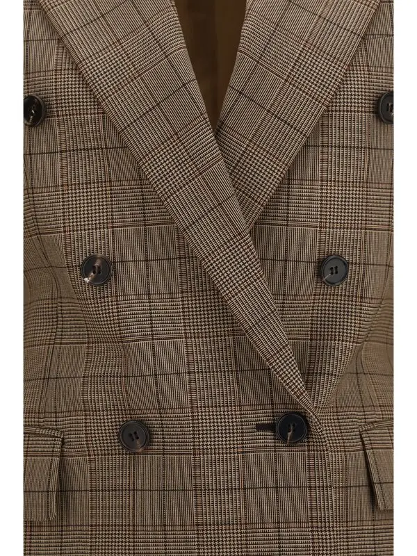 Chloé Checked Double-breasted Blazer