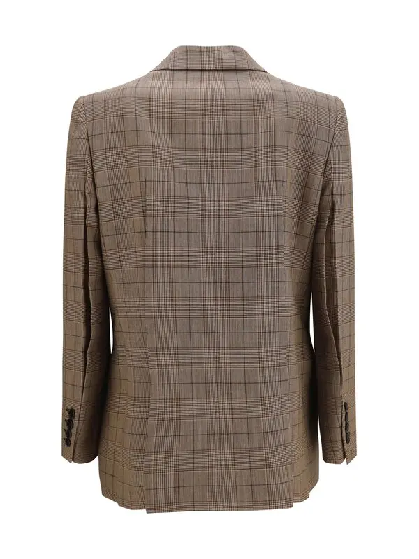 Chloé Checked Double-breasted Blazer - Cream