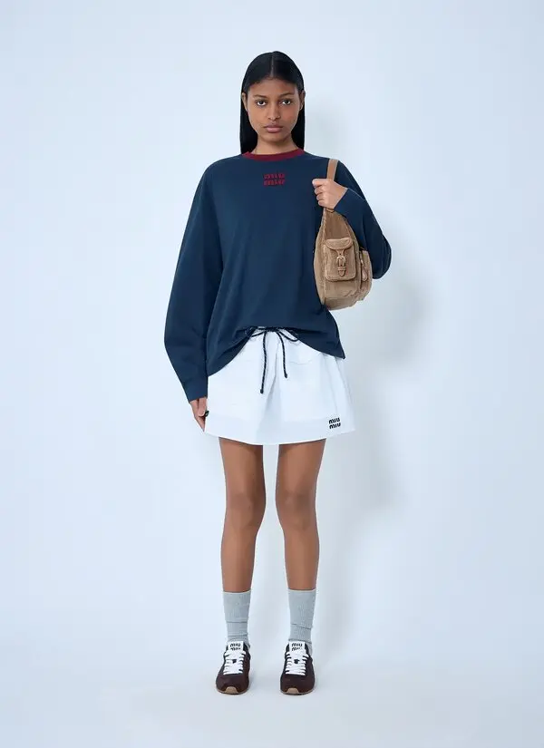 Miu Miu Drawstring Pocket Mini Skirt