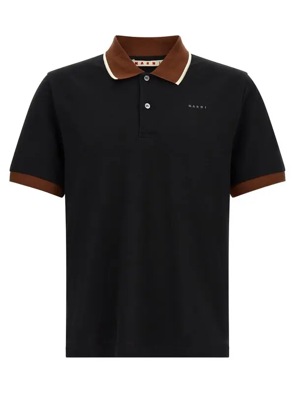 Marni Polo With Contrasting Details - Black