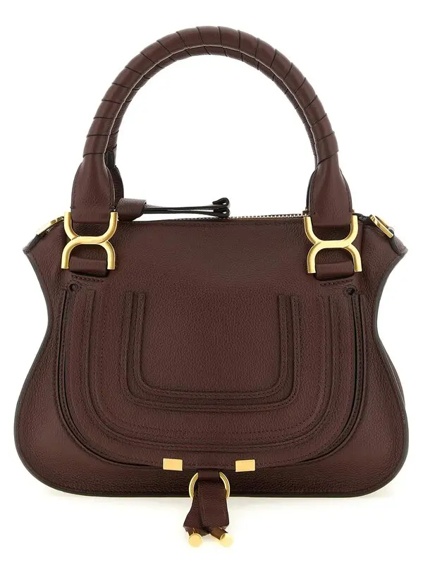 Chloé Marcie' Bag With Saddle Stitching - Brown