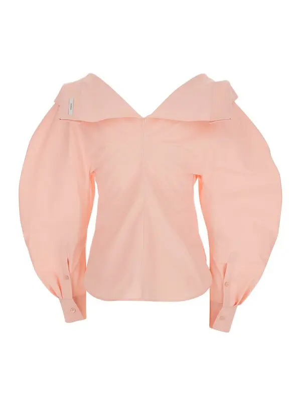 Givenchy Pink Fitted Shirt With Cut-out Design On Front And Back In Cotton For - Multicolor