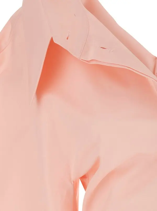 Givenchy Pink Fitted Shirt With Cut-out Design On Front And Back In Cotton For - Multicolor