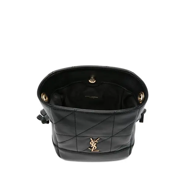 Saint Laurent Lambskin Bucket Bag - Black