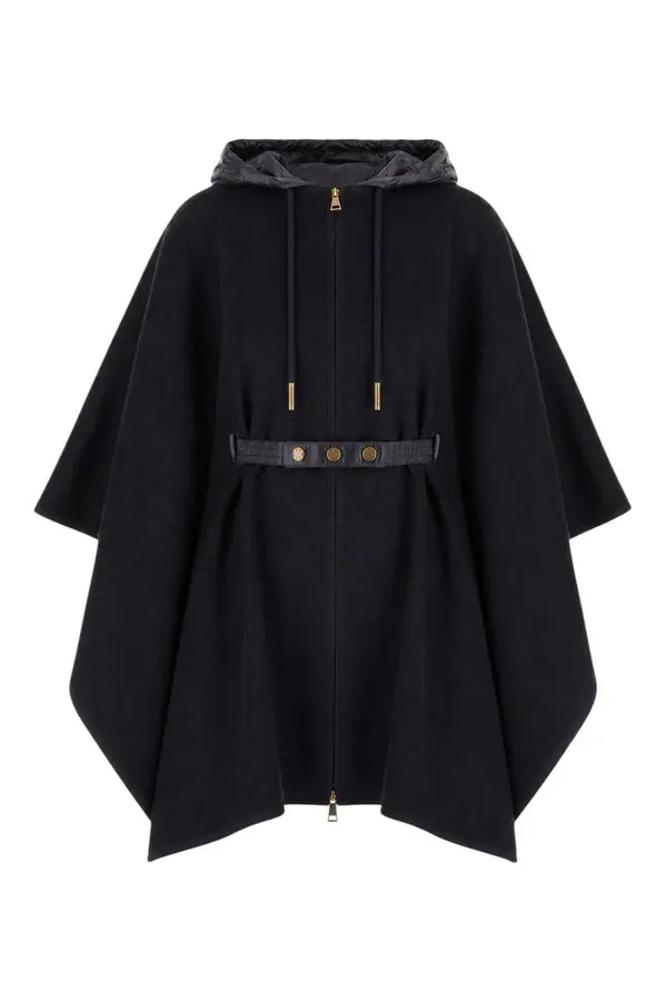 Moncler Hooded Poncho Knitwear - Multicolor