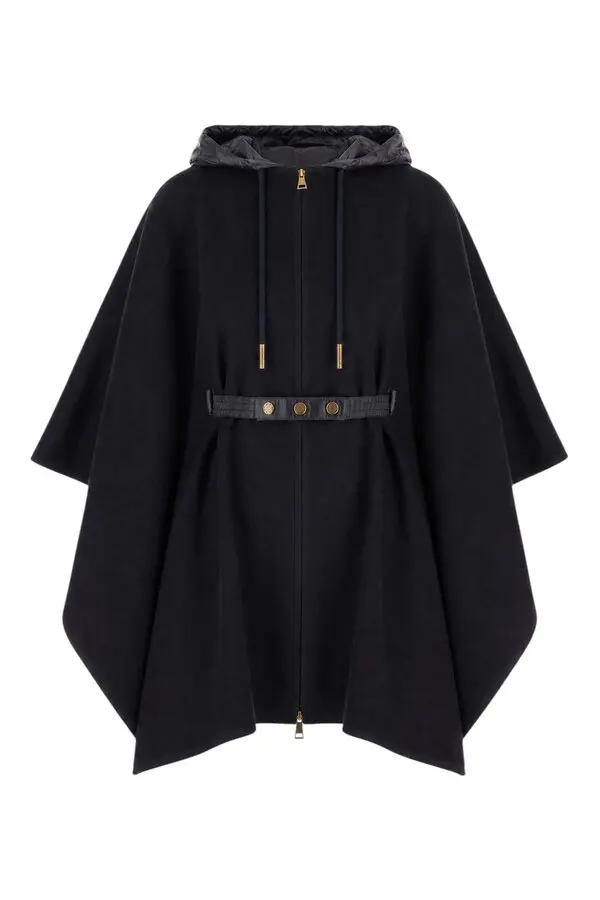 Moncler Hooded Poncho Knitwear - Multicolor