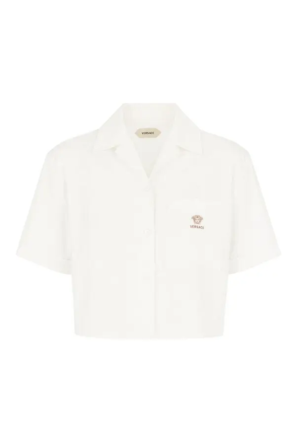 Versace Button Up Short Sleeve Shirt - Multicolor