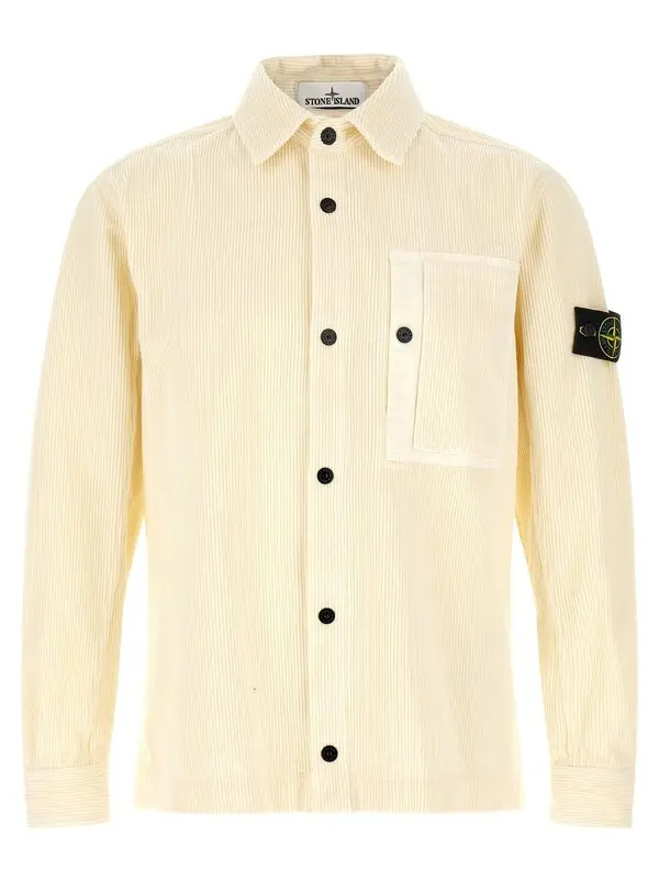Stone Island 1200016' Overshirt - White