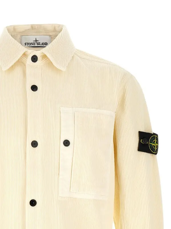 Stone Island 1200016' Overshirt - White