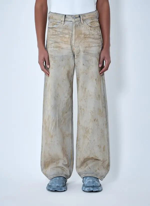 Acne Studios Wide-leg Distressed Pants