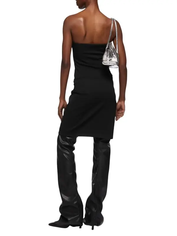 Attico Stretch Wool Gabardine Midi Dress
