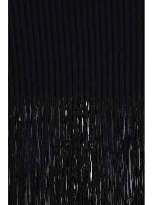 Alaïa Fringe Pencil Skirt - Black