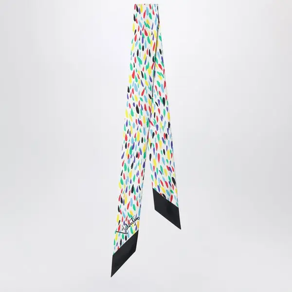 Valentino Garavani Silk Bandeau Scarf With Print - Multicolor