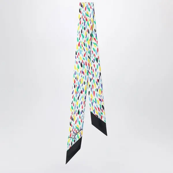 Valentino Garavani Silk Bandeau Scarf With Print - Multicolor