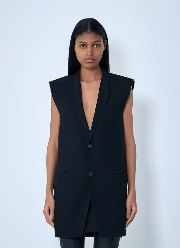 Rick Owens Sleeveless Tailored Blazer - Black