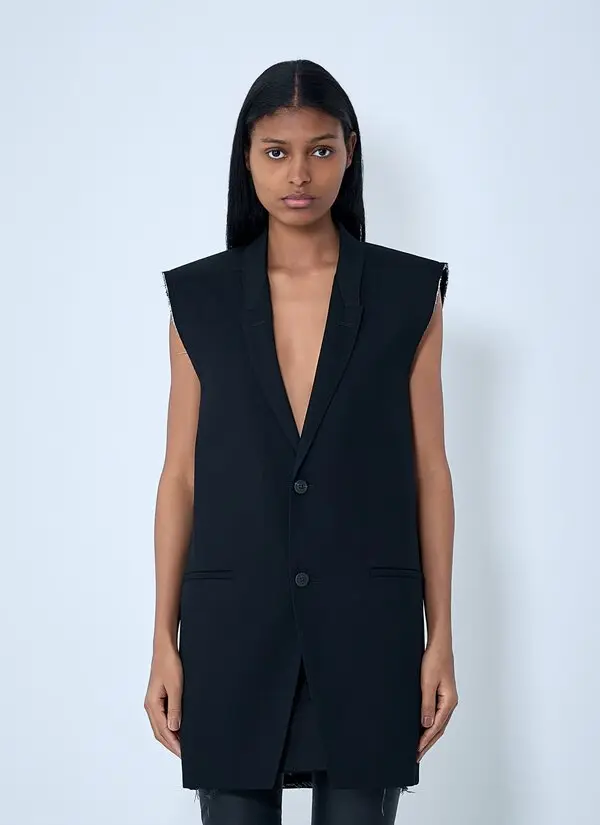 Rick Owens Sleeveless Tailored Blazer - Black