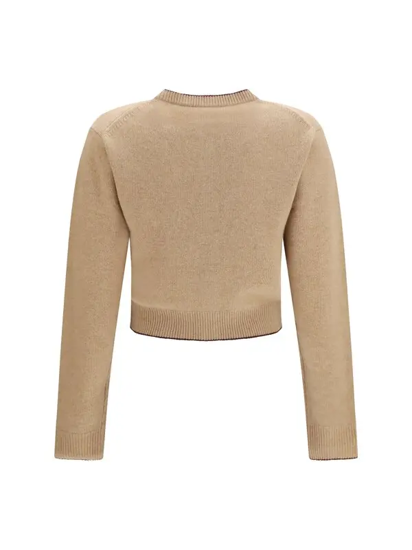 Chloé Fitted Logo Cardigan - Cream