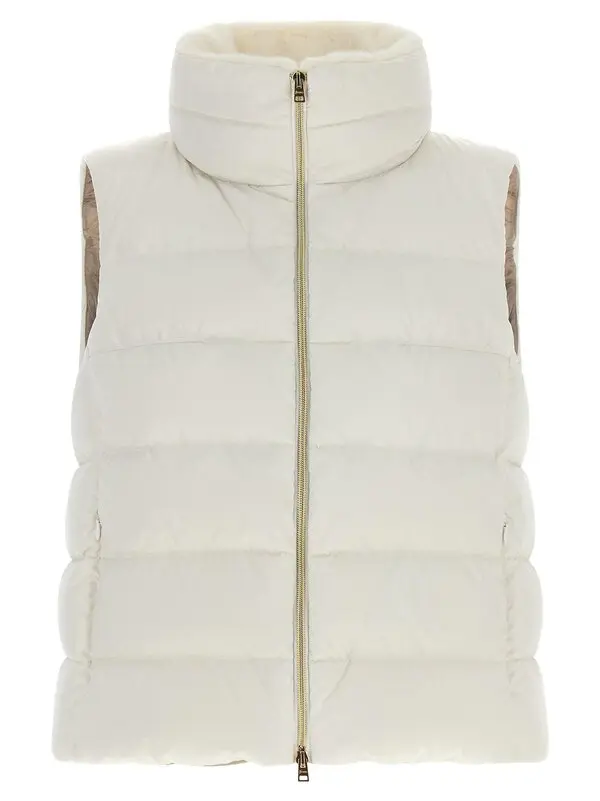 Herno Technical Satin Vest - White