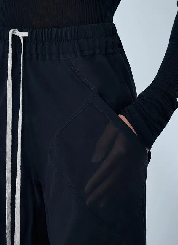 Rick Owens Drawstring Bias Pants - Black