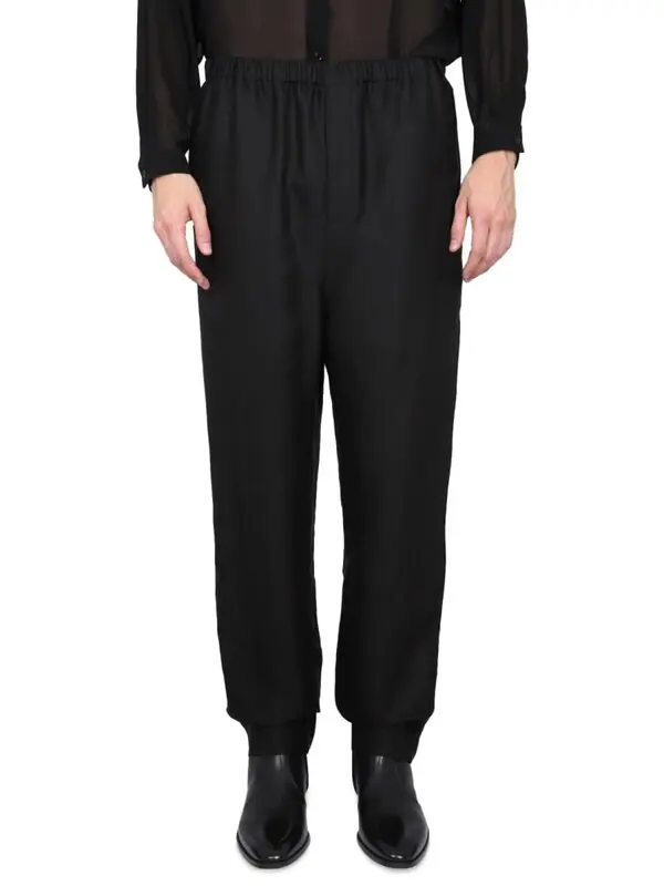 Saint Laurent High Waist Pants - Black