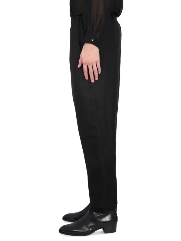 Saint Laurent High Waist Elasticated Trousers