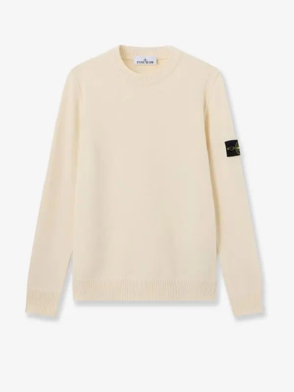 Stone Island Virgin Wool Blend Sweater - Cream
