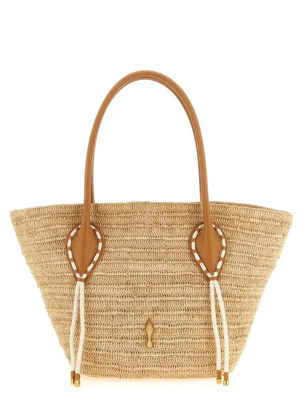 CHRISTIAN LOUBOUTIN Venus Basket' Large Shopping Bag - Cream