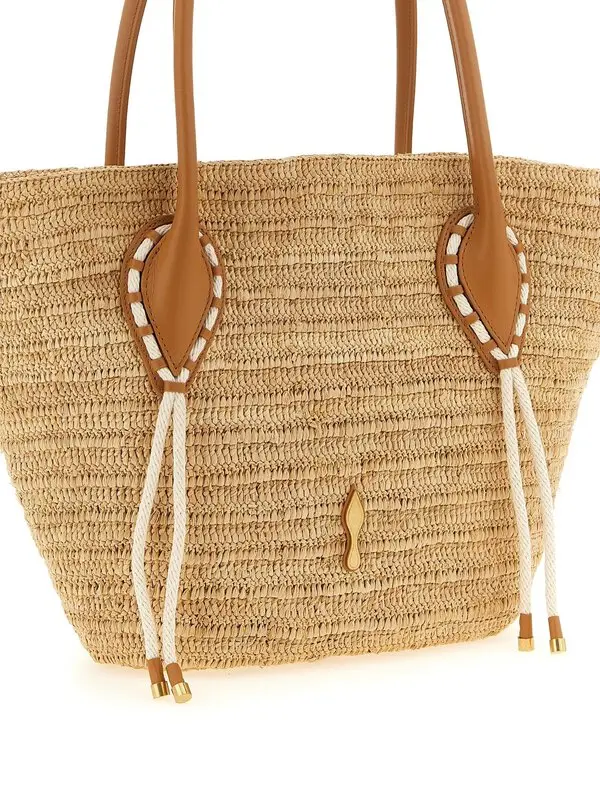 CHRISTIAN LOUBOUTIN Venus Basket Large Shopping Bag - Cream