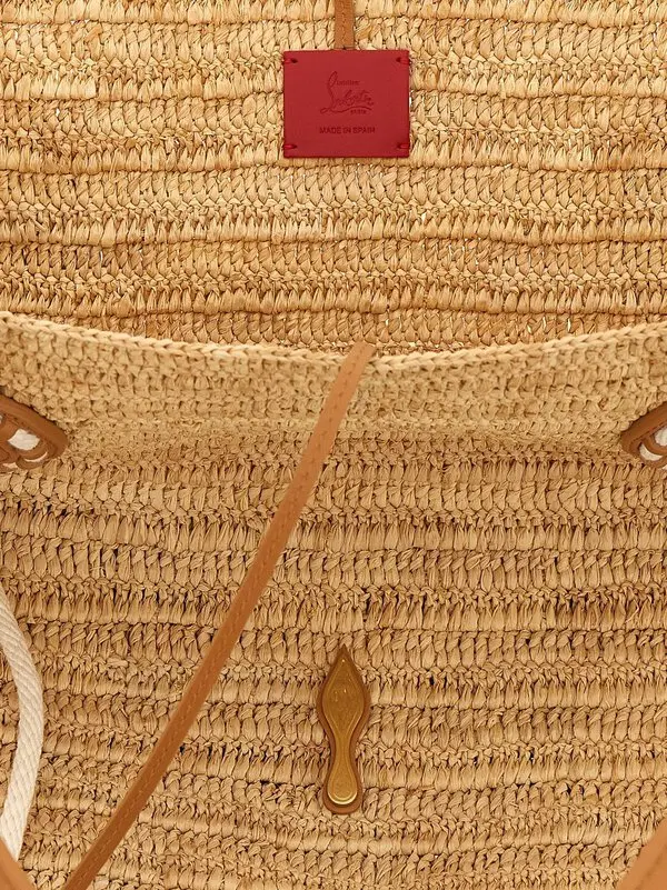 CHRISTIAN LOUBOUTIN Venus Basket Large Shopping Bag - Cream