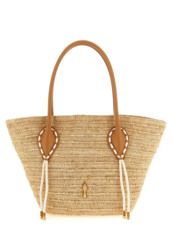 CHRISTIAN LOUBOUTIN Venus Basket Large Shopping Bag - Cream
