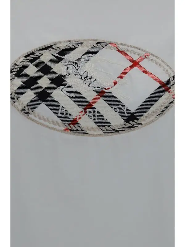 Burberry Knight Stamp Check Cotton T-shirt