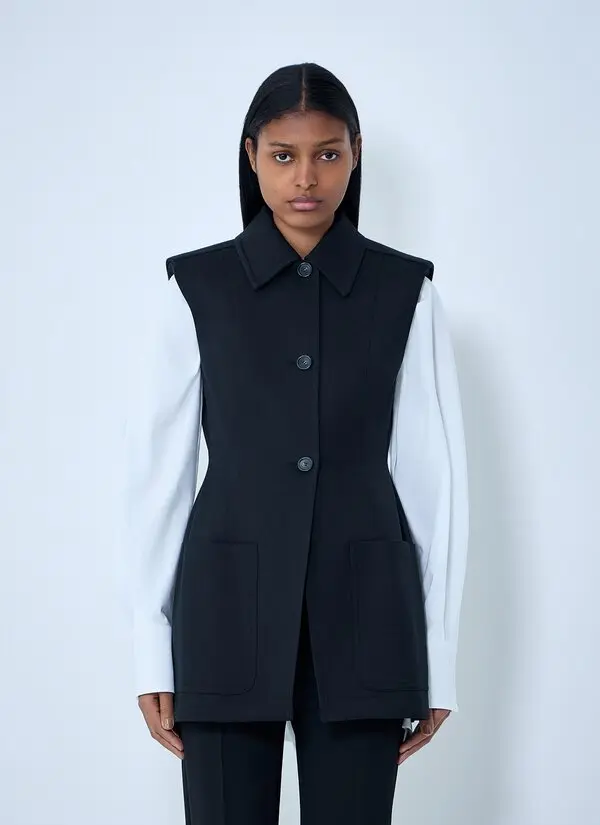 Sportmax Sleeveless Tailored Vest - Black
