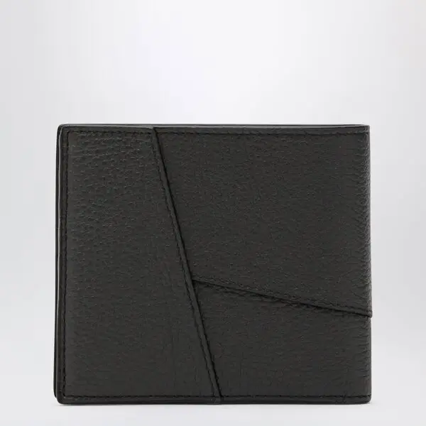 Loewe Dark Grey Puzzle Bi-fold Wallet In Grained Leather
