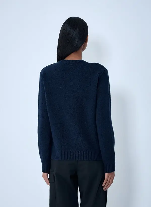 Moncler Embroidered Logo Wool Sweater