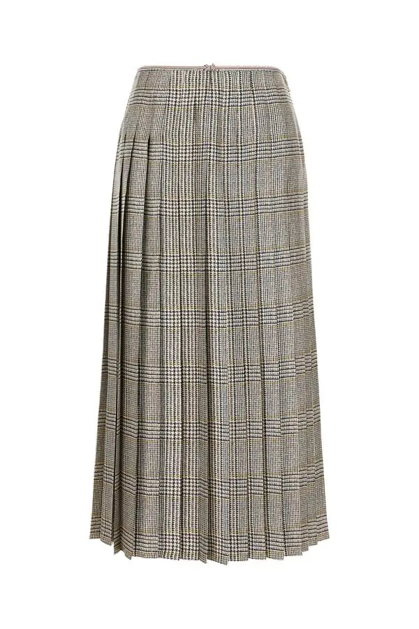 Thom Browne Plaid Pleated Skirt - Multicolor