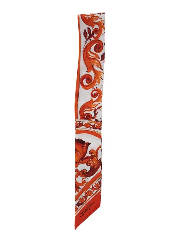 Dolce & Gabbana Silk Majolica Print Foulard - Multicolor