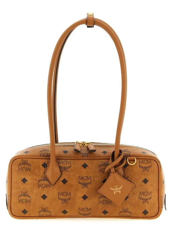 Mcm Aren East West Shoulder Bag - Brown
