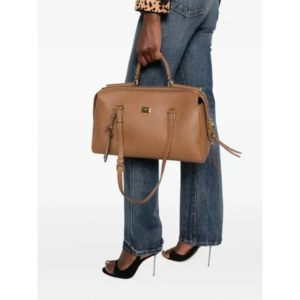 Dolce & Gabbana Leather Tote Bag - Brown