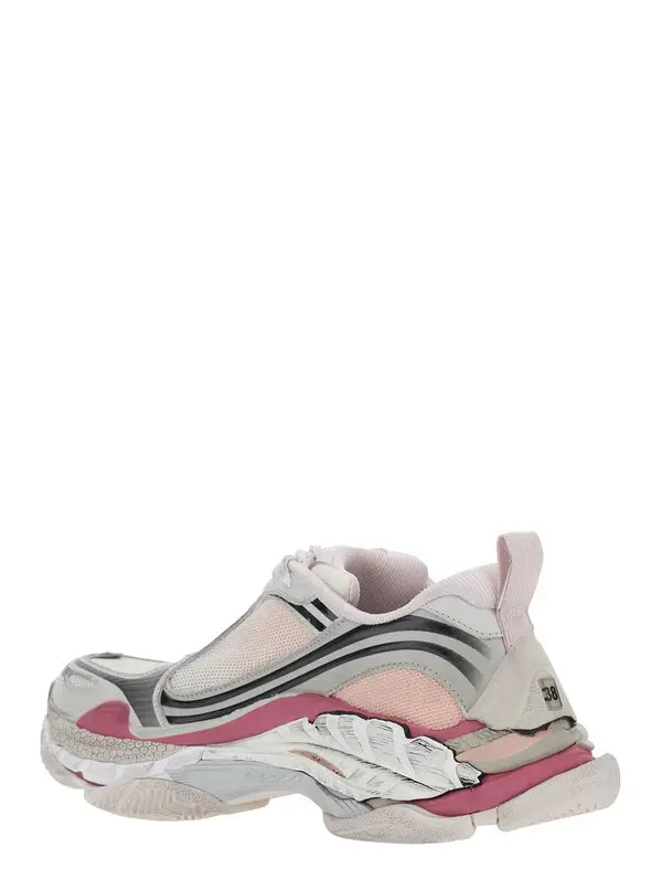 Balenciaga Triple-s 2' Sneakers With Logo On The Front And Back And Worn Effect In Leather For - Multicolor