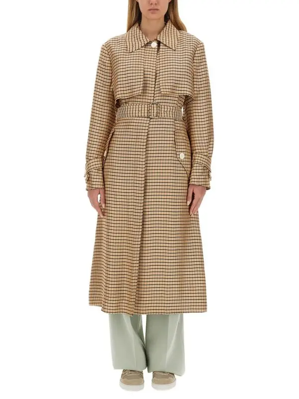 LANVIN Belted Trench Coat - Multicolor