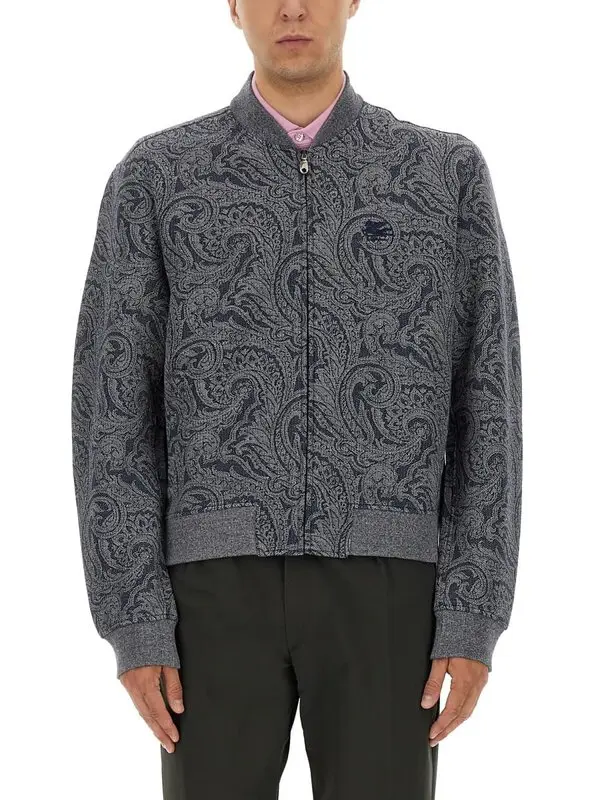 Etro Jacquard Bomber Jacket With Logo