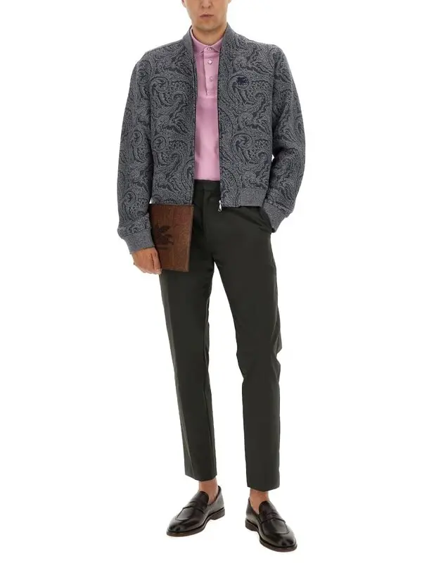 Etro Jacquard Bomber Jacket With Logo