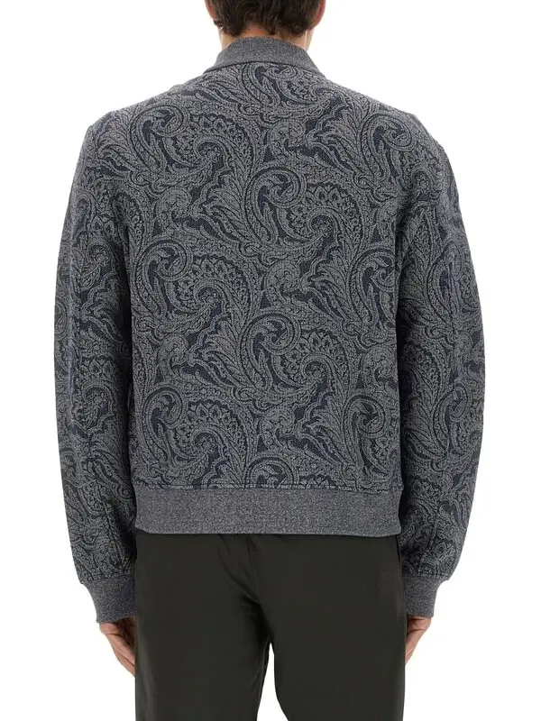 Etro Jacquard Bomber Jacket With Logo