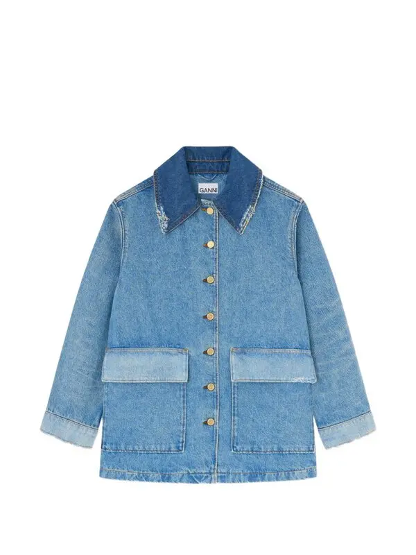 GANNI Patchwork Denim Jacket