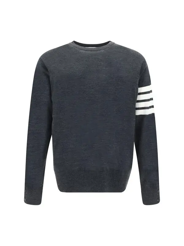 Thom Browne Virgin Wool Sweater - Gray